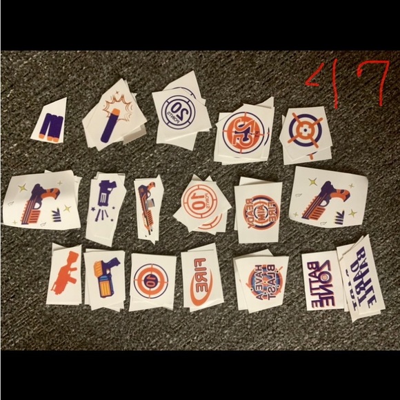 Toys | Nerf Dart Bingo Lanyards Holders Wit Tags Tattoos Nerf Party ...
